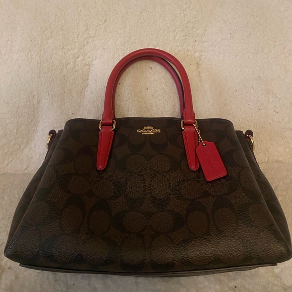 Coach | Bags | Red Brown Coach Handbag | Poshmark